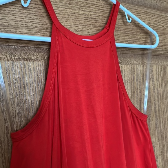 Lush | Tops | Lush Bright Red Flowy Halter Top Fits Like A Small | Poshmark